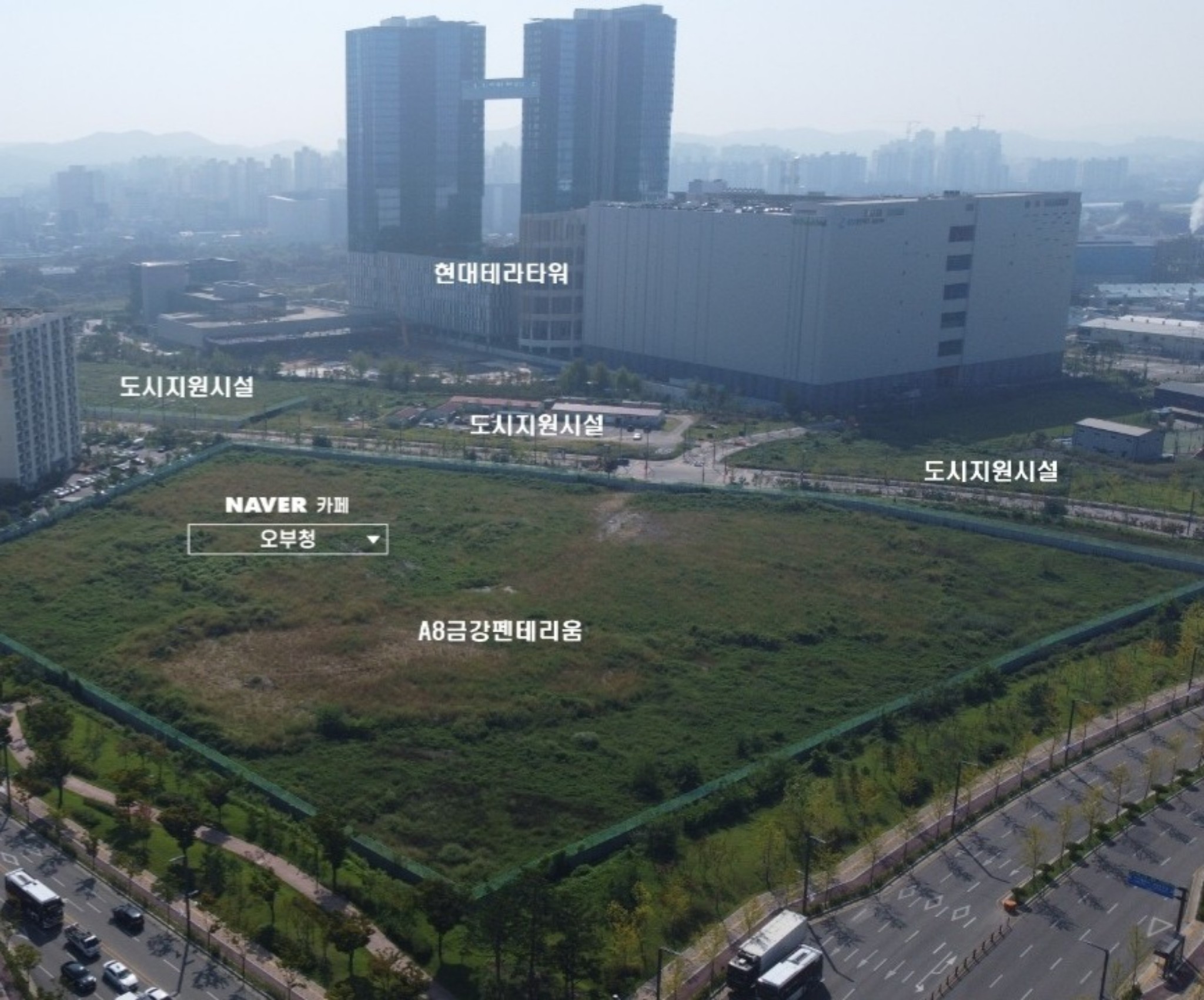 오산역금강펜테리움의 이야기 남향으로 오산천보단 공장뷰가 더 눈에 잘들어오긴하겠네요 제지회사